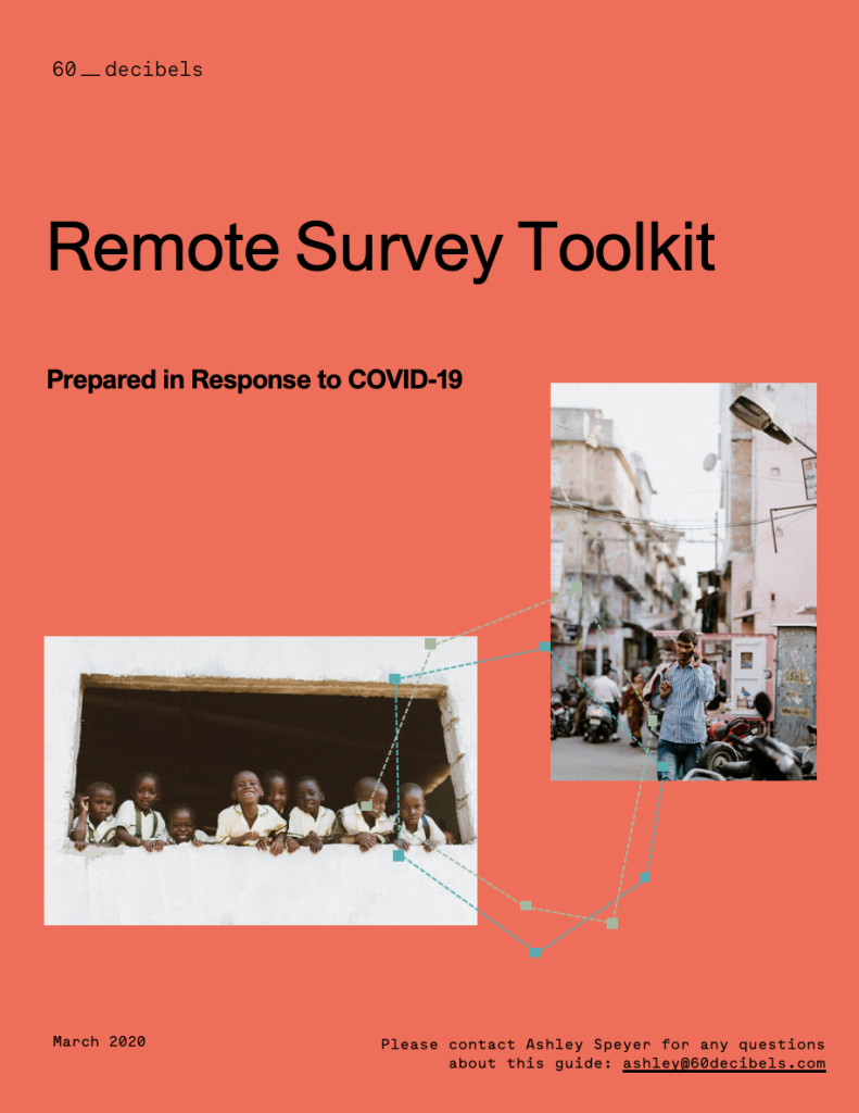 Resources for Remote Surveying - Sasha Dichter's Blog